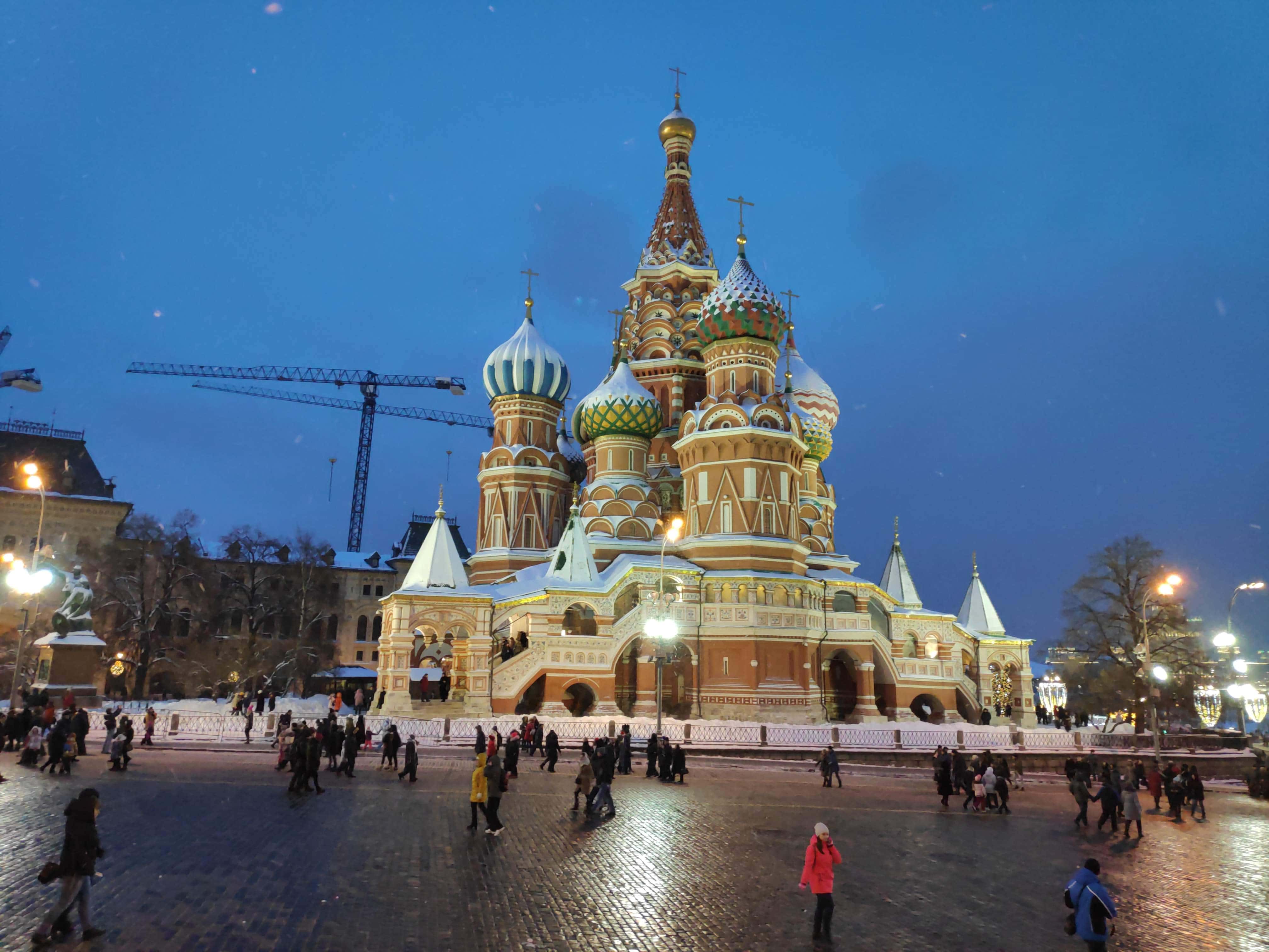 Red Square in Moscow a gathering place for tourists & locals